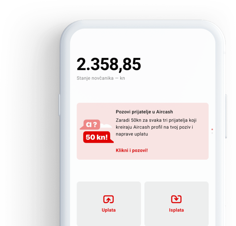 Aircash mobilni novčanik - Preuzmi besplatnu aplikaciju