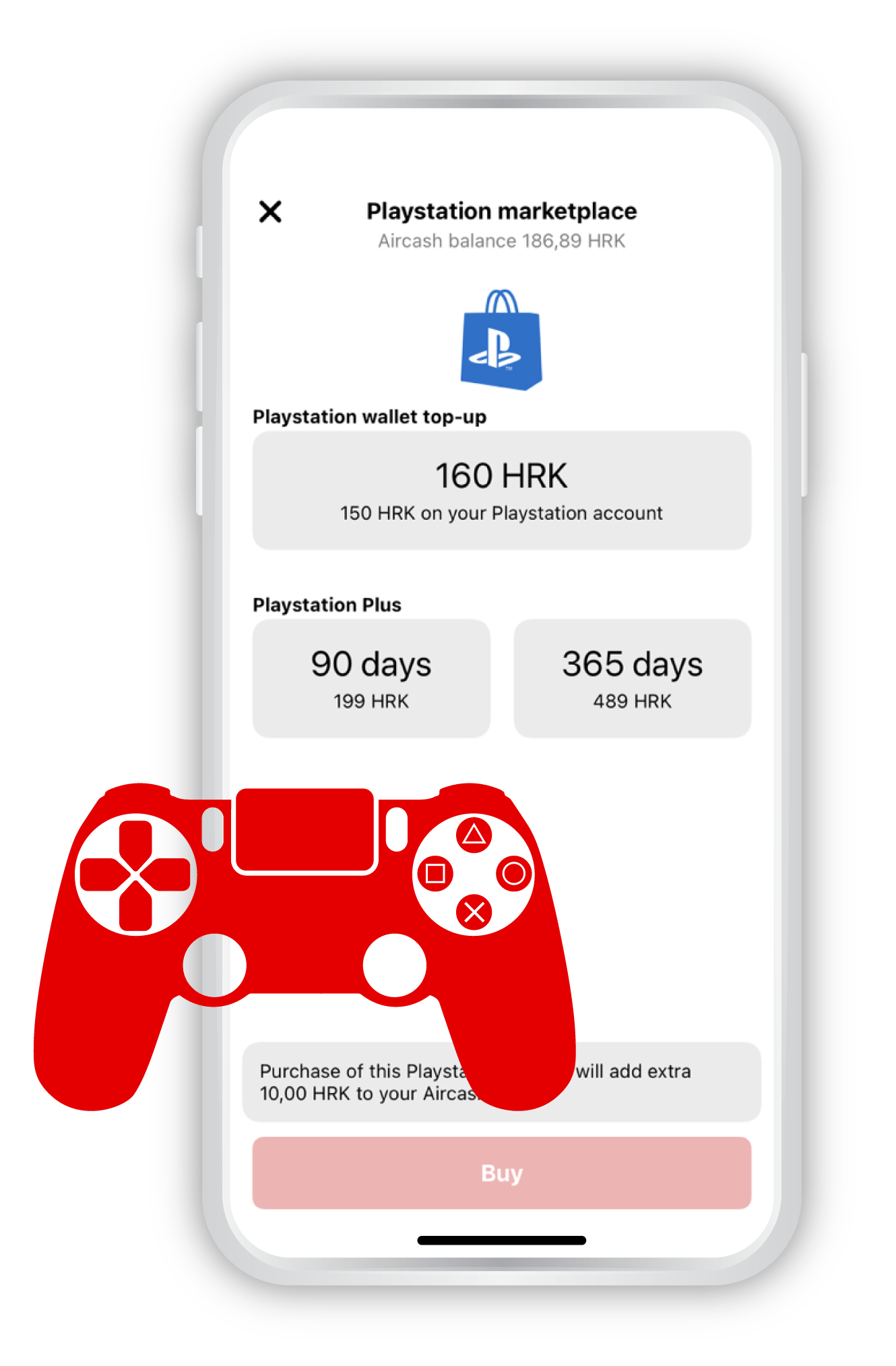 Playstation - Aircash wallet